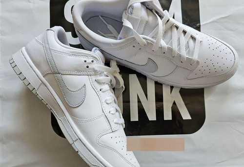 Nike Dunk Low White Pure Platinum 9.5 US Оригинал