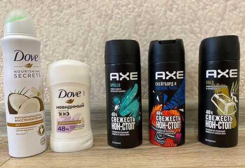 Дезодоранты мужские AXE, dove