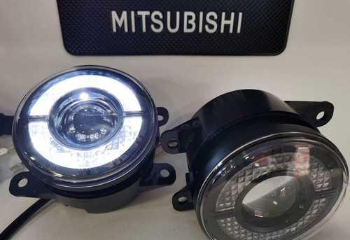 Лазерные птф bi-led с дхо Mitsubishi Outlander