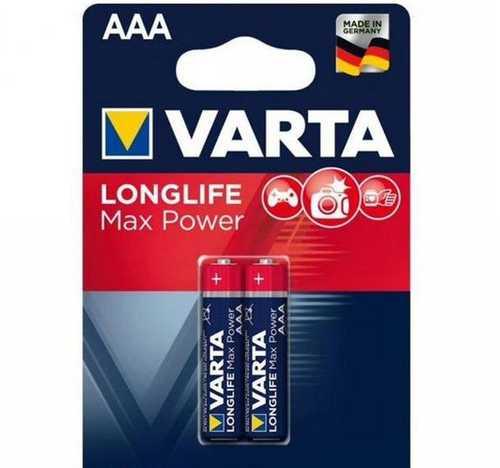 Батарейка AAA LR03 1.5V Varta Longlife Max Power (упаковка 2шт) 04703101412