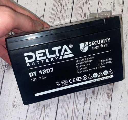 Аккумулятор delta 1207 12 v 7ah