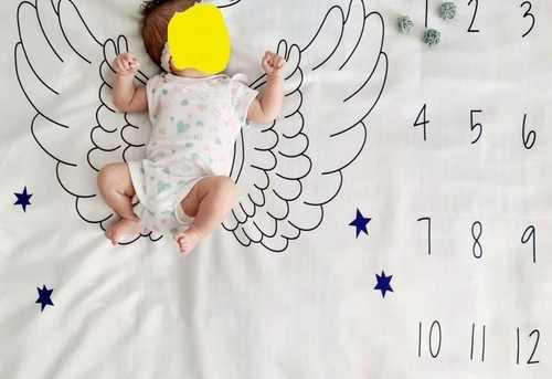 Коврик для фотосессии новрожденных, по месяцам