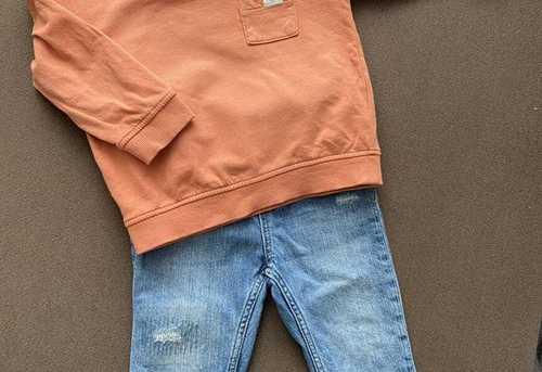 Толстовка джинсы для мальчика 74-80