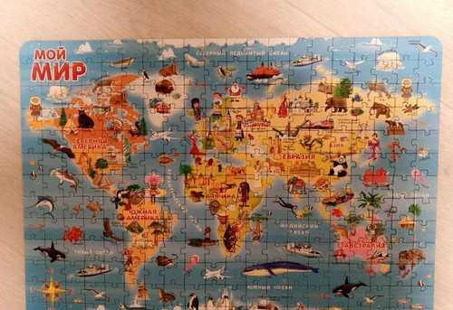 Пазл-карта «мой мир» 260 деталей