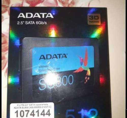 Ssd накопитель adata SU800 512Гб 2.5"