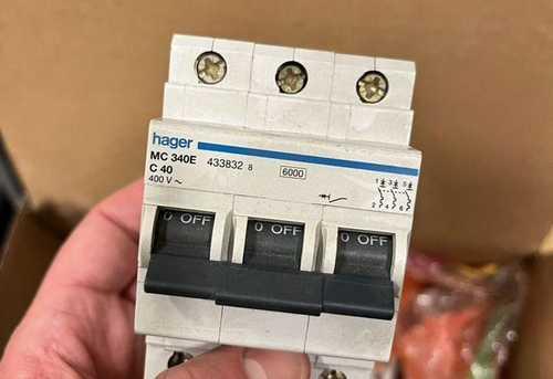 Автоматический выключатель Hager MC340E C40