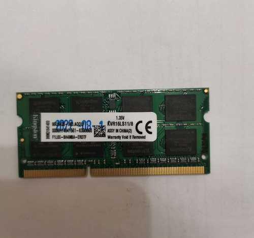 Оперативная память ddr3 8gb Kingston для ноутбука