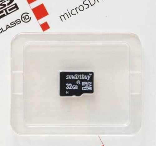 Карта памяти microSD 32GB class 10 (без адаптера) Smartbuy LE