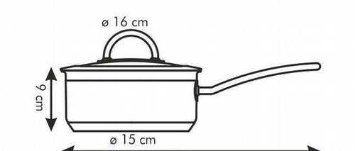 Ковш с крышкой Tescoma Vision 1,5 л