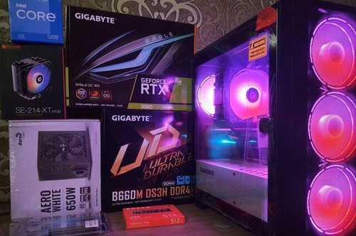 Мощный Пк Core i5 12400/B660+Gigabyte RTX3060 12GB