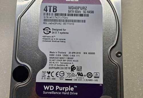 Жесткий диск WD Purple 4тб (WD40purz)