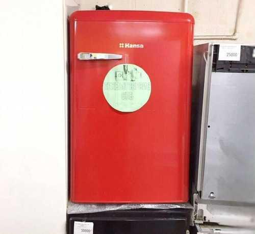Холодильник под ретро красный бу 87см Hansa гарант