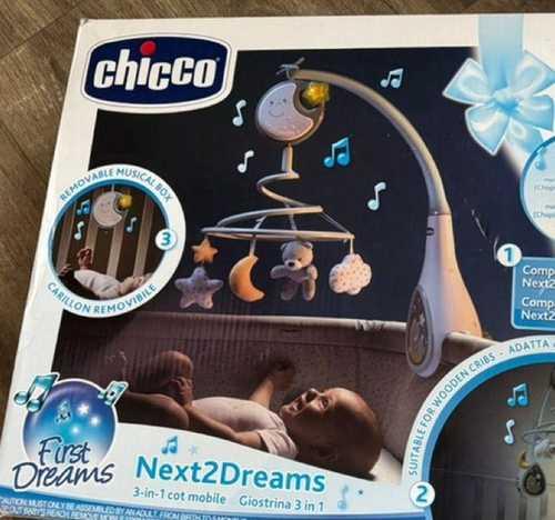 Мобиль в кроватку chicco next2dream