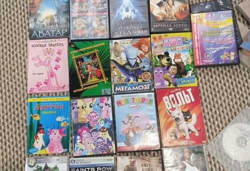 Dvd диски мультфильмы, фильмы, игры