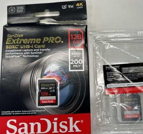 Карта памяти SanDisk Extreme PRO 128 Gb