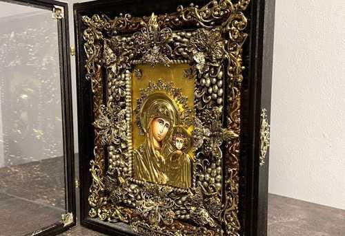 Казанская Божия Матерь икона с сусальным золотом
