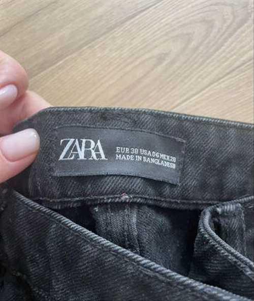 Джинсы zara mom 28 черные