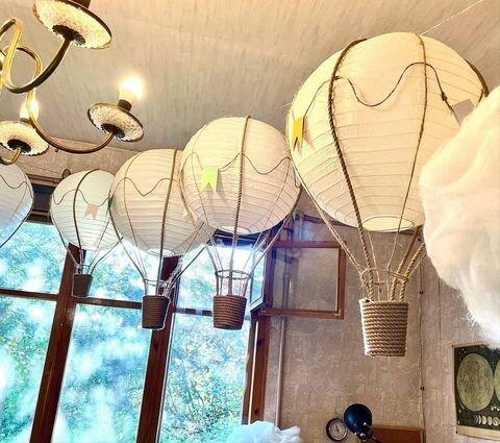 Декорация воздушный шар с корзиной