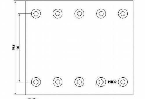 Комплект тормозных накладок textar, 1903242