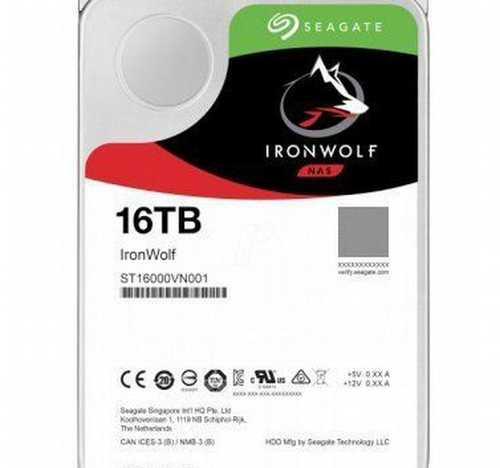 Жесткий диск Seagate IronWolf 16Tb ST16000VN001 - новый