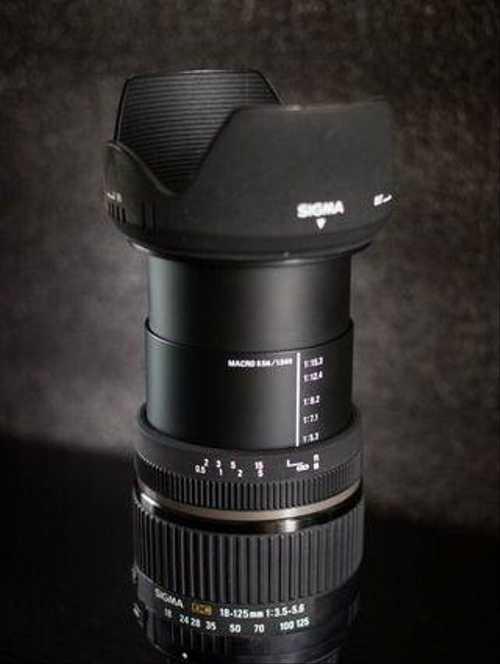 Объектив sigma Zoom AF 18-125mm 3.8-5.6 для canon