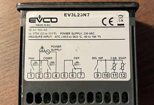 Контроллер evco EV3L23N7