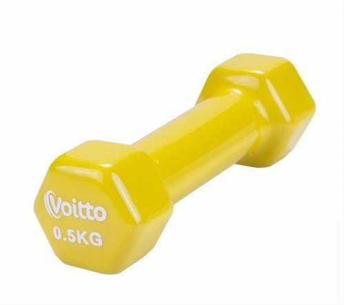 Гантель для фитнеса виниловая Voitto 0,5 кг