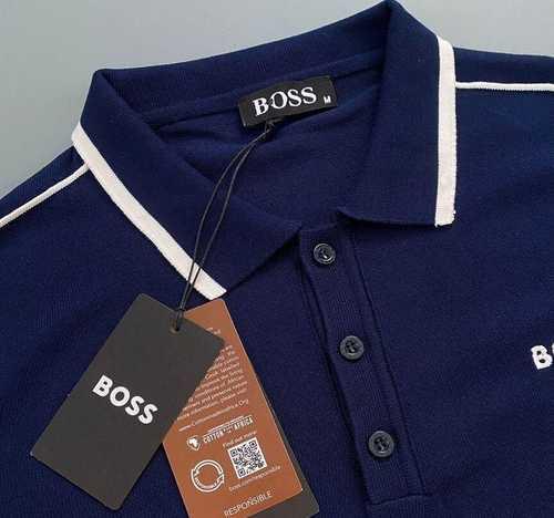 Мужское polo hugo boss синее