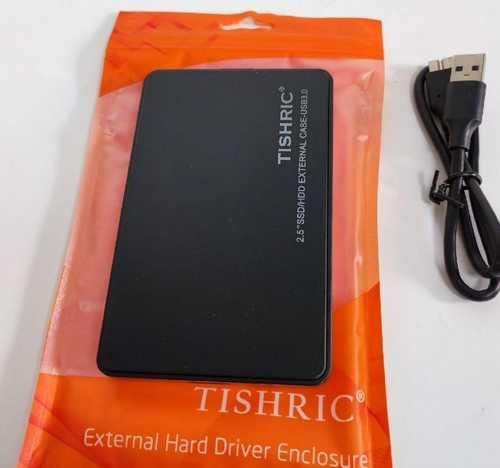 Внешний бокс для HDD 2.5" USB 3.0 Tishric черный п