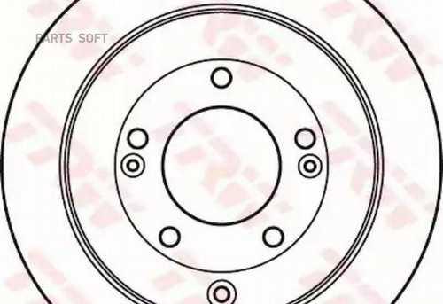 TRW DF4937 Диск торм задн Kia Opirus Hyundai Grand