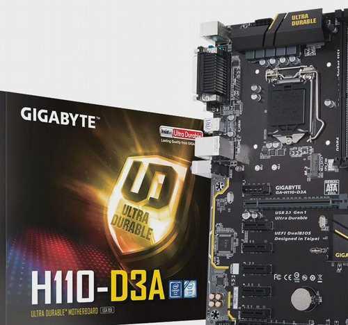 Материнская плата gigabyte ga-h110-d3a. LGA1151