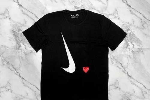 Новые футболки CDG Play Nike M,L,L/XL,XL