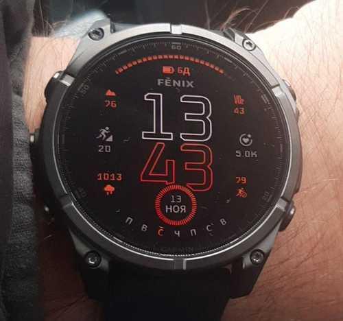 Garmin Fenix 8 47mm amoled sapphire titanium Б/у