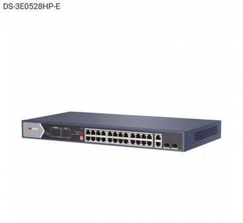 Коммутатор hikvision DS-3E0528HP-E 24-PoE Неуправл