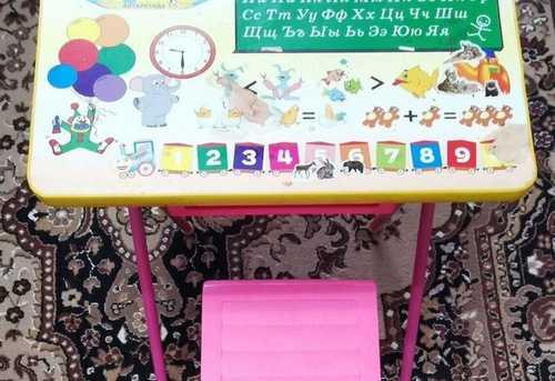 Детский стол и стул раскладной