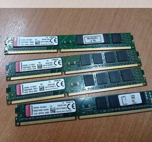 Лот 4 шт. Оперативная память ddr3 4 gb