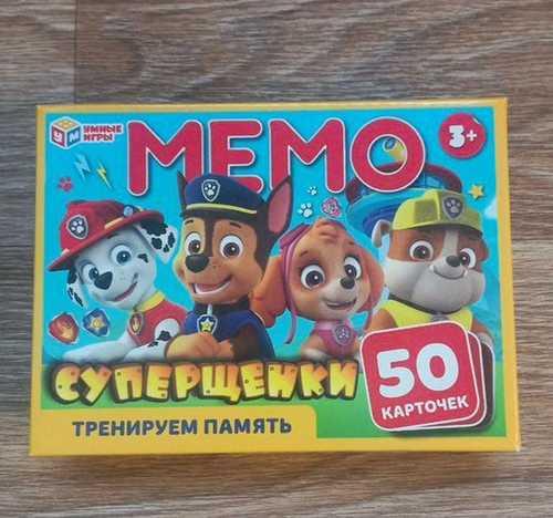 Игра мемори memo щенячий патруль