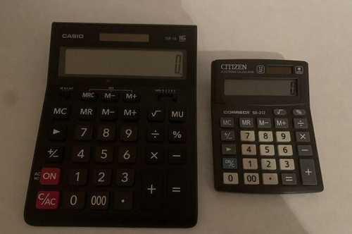 Калькуляторы работающие Casio и Citizen