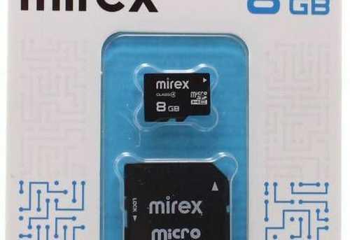 Карта памяти microSD 8Gb class 4 (с адаптером) mir