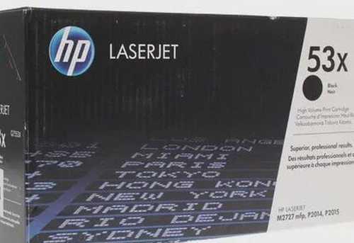 Картридж лазерный HP 53X (Q7553X) черный, с чипом