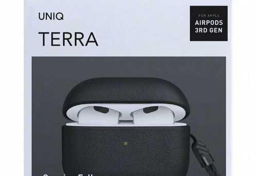 Кожаный чехол с ремешком Uniq Terra для AirPods 3