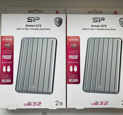 Silicon Power 2 тб Внешний жесткий диск Armor A75