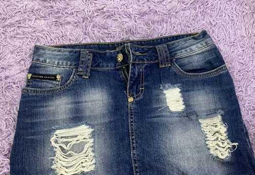 Юбка мини джинсовая 28 размер