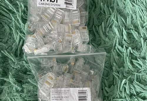 Коннектор rj45 100 штук,коннектора rj11 100