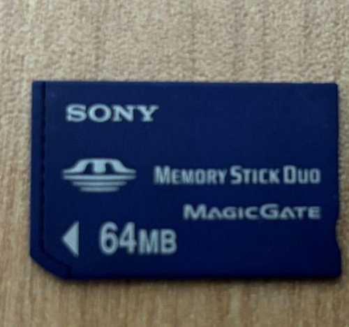 Карта памяти Memory Stick Duo. Sony. 64 MB