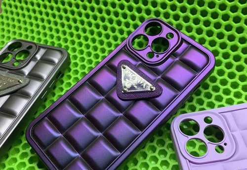 Чехол на iPhone 13 Pro Max Prada фиолетовый
