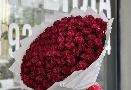 Букеты из 101 розы, гортензия кустовые розы