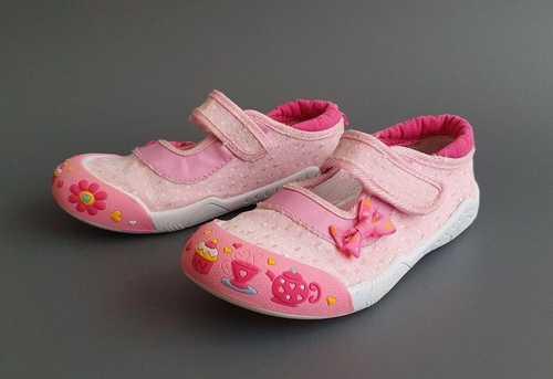 Туфли для девочки розовые текстиль 29 финские