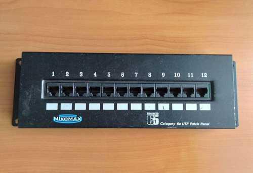 Патч - панель nikomax T568A/B (12 LAN-портов)