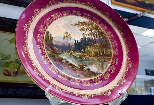 Антикварная настенная тарелка, Франция, XIX век